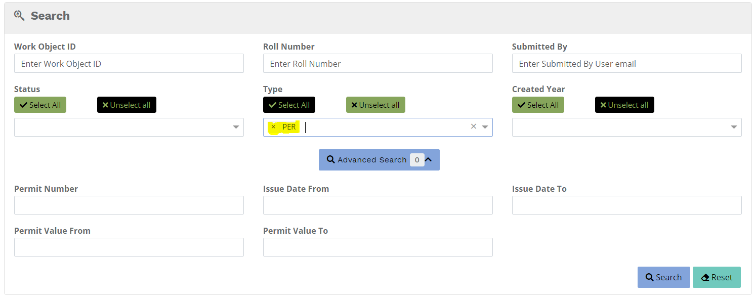 Viewing Building Permits in My Work